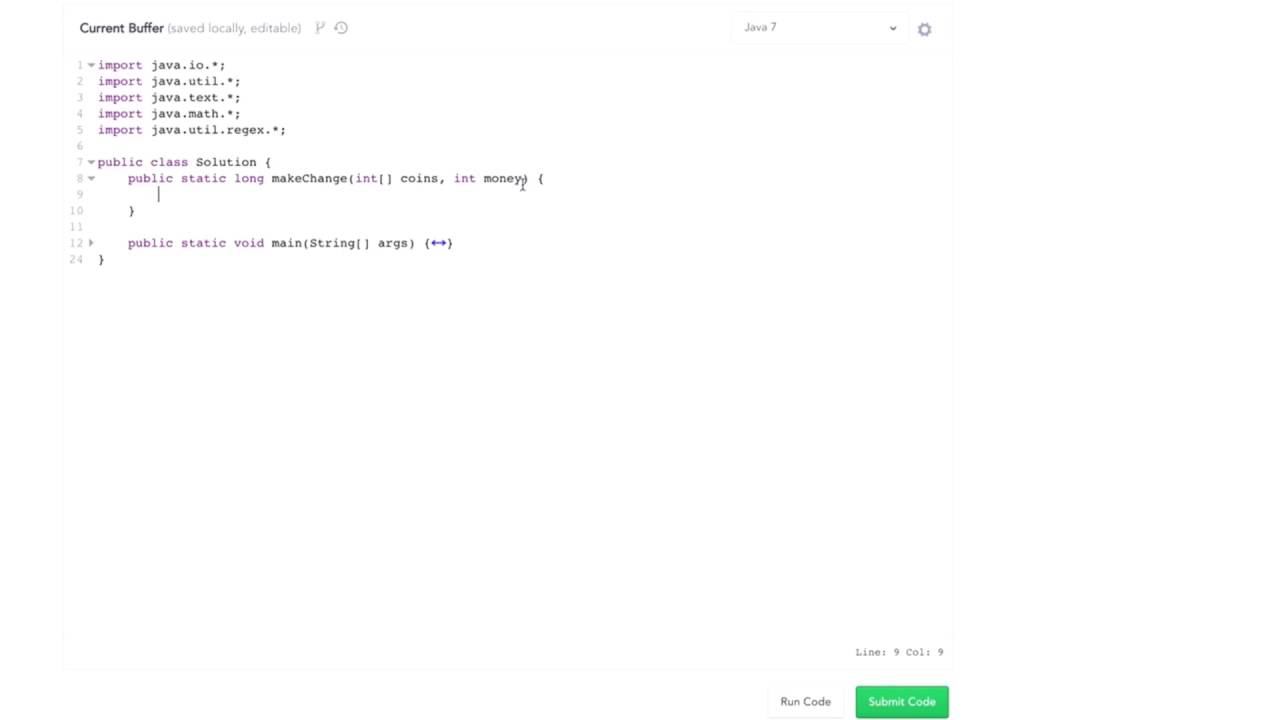 Algorithms: Solve 'Coin Change' Using Memoization and DP