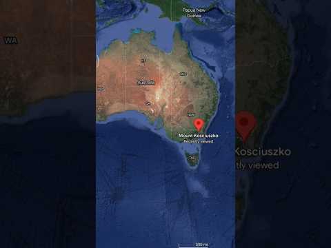 Australia Highest Peak⛰️⛰️⛰️(Mt Kosciuszko)In Map/#Mappingshorts