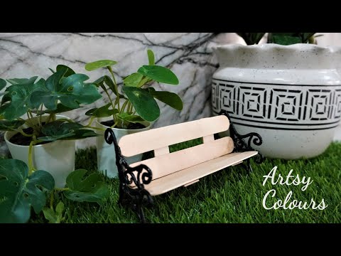 DIY Miniature Park Bench l Simple and Easy DIY Craft l Artsy Colours