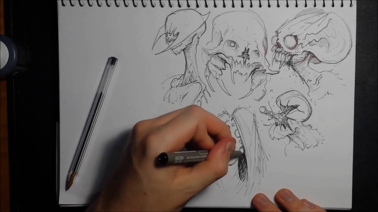 MONSTERS Real Time Ink Creature Design with Commentary by Austen Mengler (2016)
