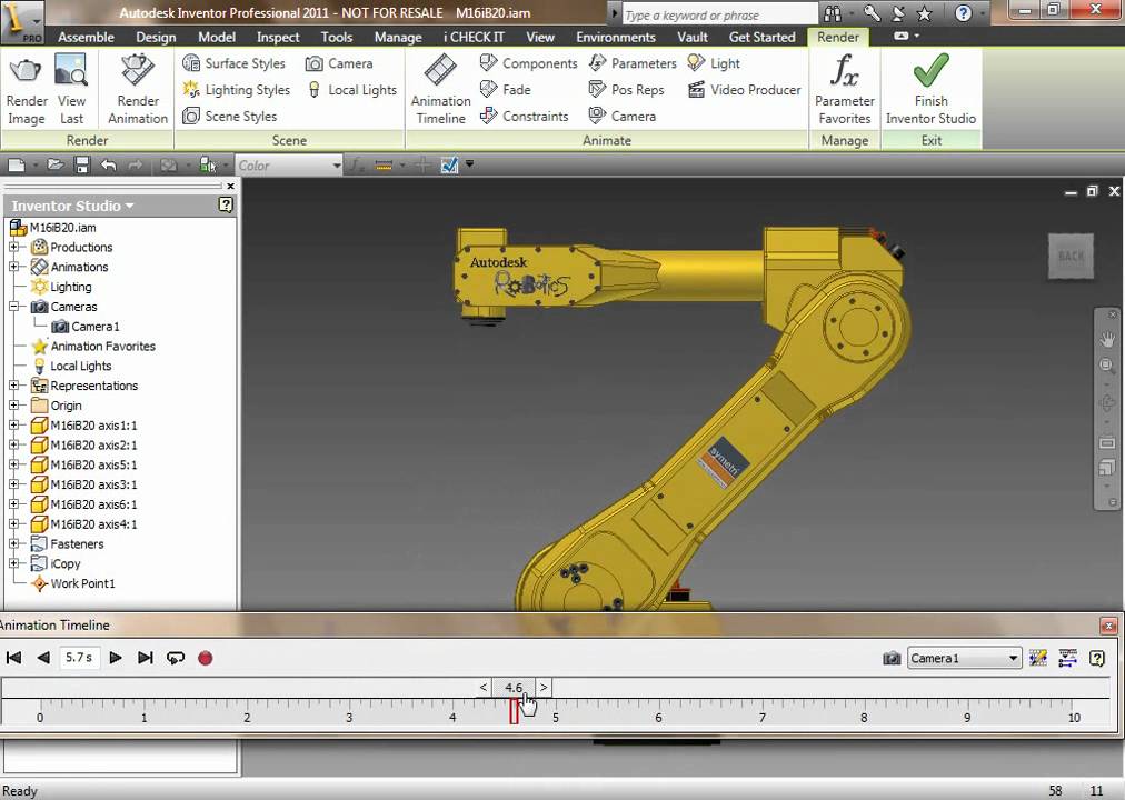 Autodesk Inventor Tips & Tricks - Animate Camera In Inventor Studio
