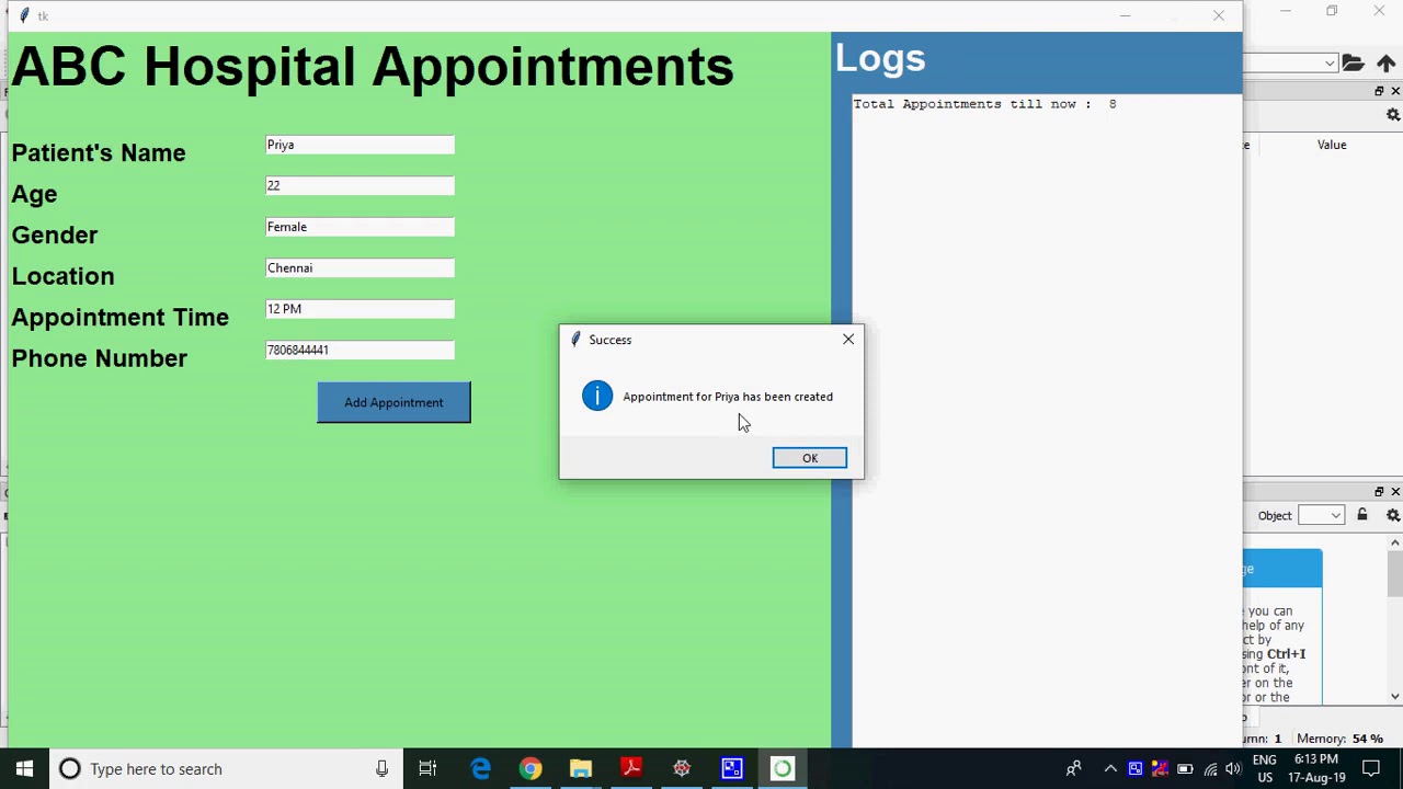 Hospital Appointment System in Python - OKOK PROJECTS- Final Year ...