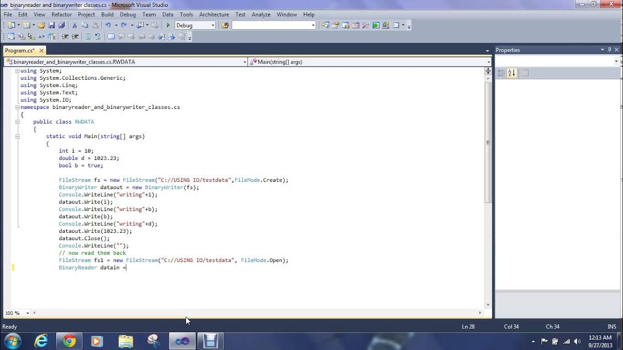 C# File IO using BinaryReader and BinaryWriter