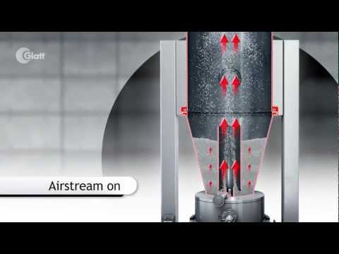 Glatt Wurster HS coating process in a fluidized bed