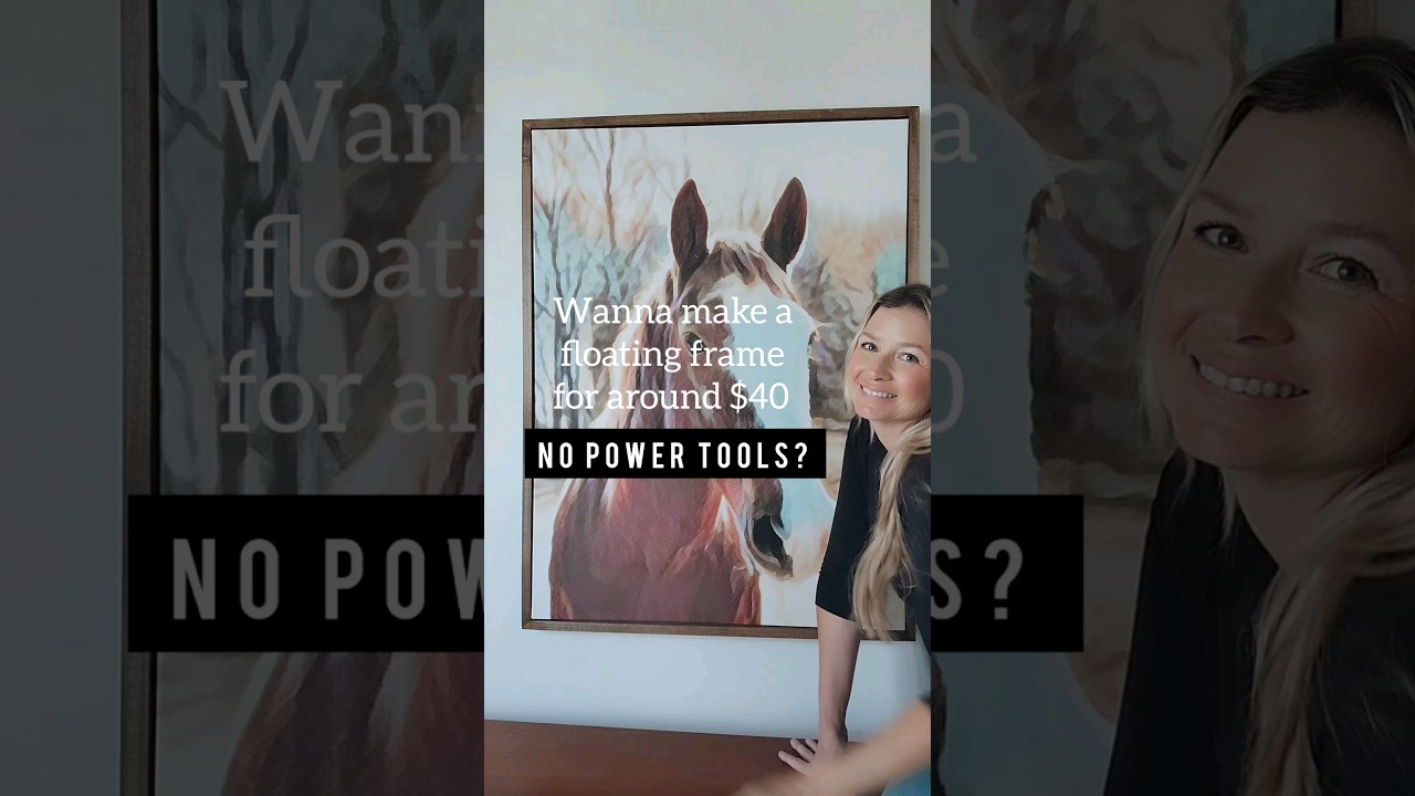 DIY Wood Floating Picture Frame NO POWER TOOLS!  #gorillaglue #gorillawoodglue