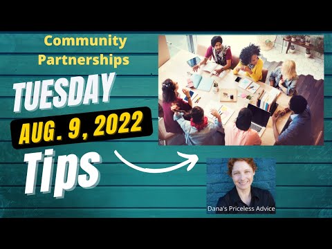 #TuesdayTips "Creating and Sustaining Community Partnerships!"