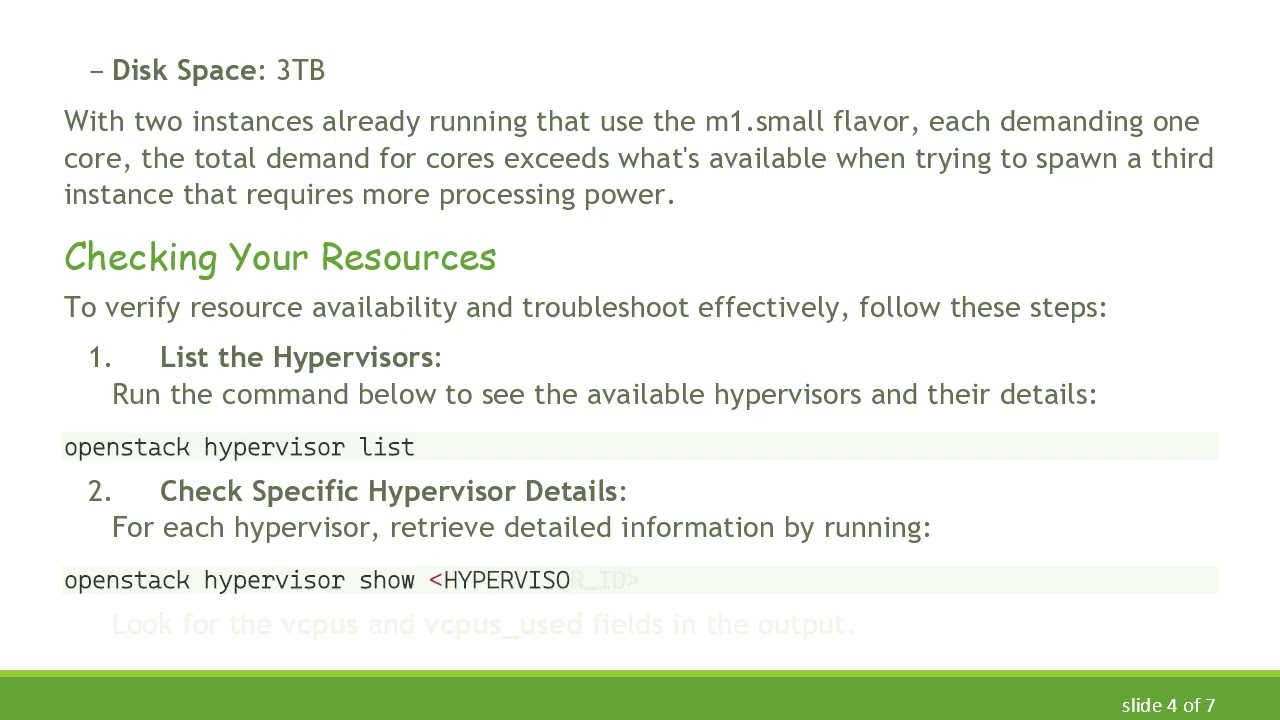 Resolving No valid host was found Errors in OpenStack Compute Instances