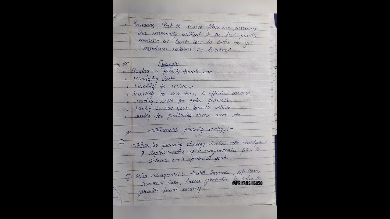 Financial literacy unit 1 notes