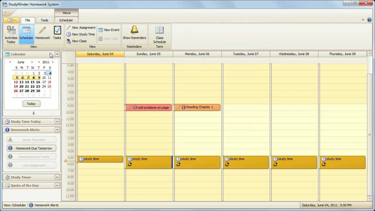 StudyMinder Tutorial 3: Scheduling Study Time