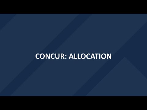 Concur: Allocation
