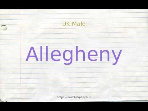 How to pronounce allegheny
