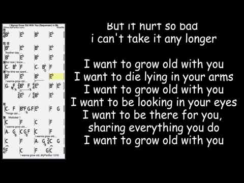 I wanna grow old with you Chords at MyPartitur Lyrics