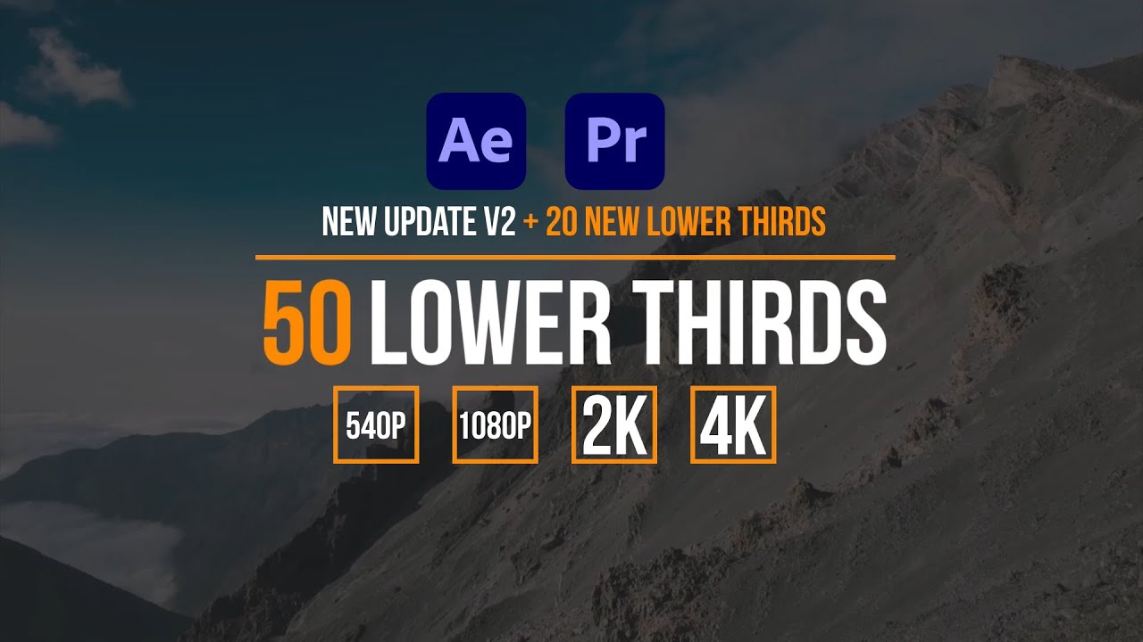 50 Lower Thirds Template | After Effects & Adobe premiere pro | Free Download |