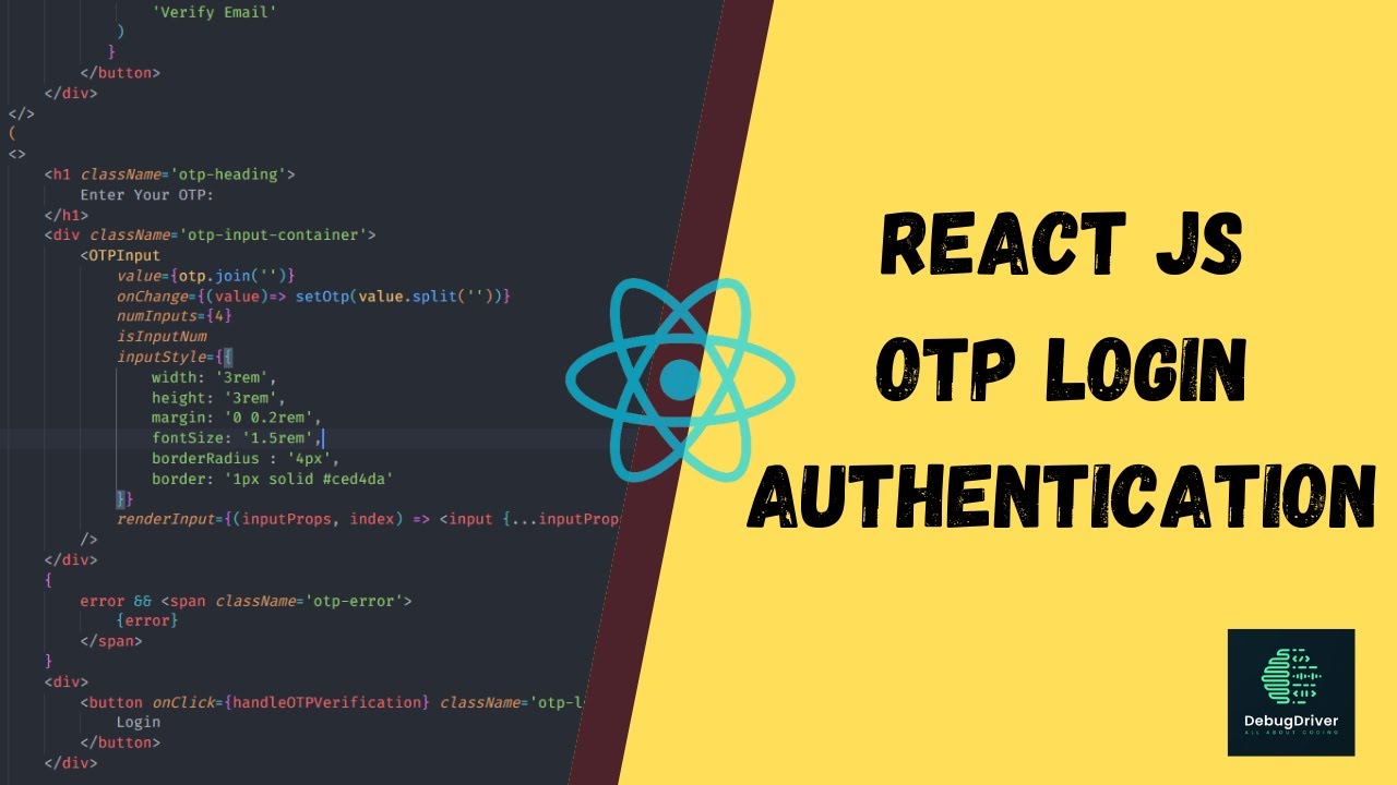 #41 React js Challenge Day 41 | react js otp login (react-otp-input)