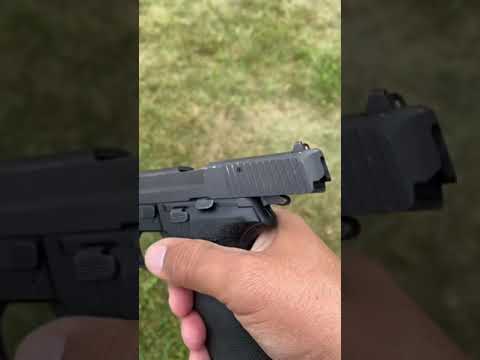 SIG P228 handles like a champ… double-action trigger & decocking lever add a big safety margin