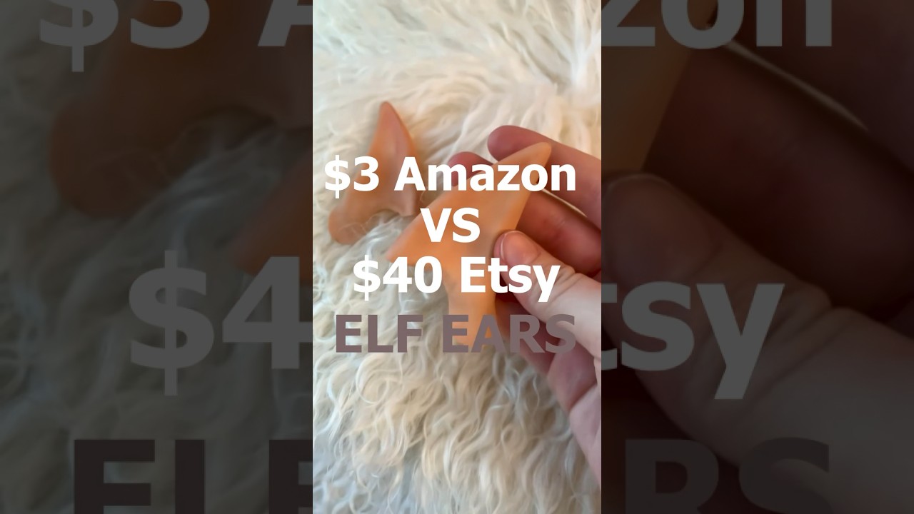 $3 Amazon elf ears Vs $40 Etsy Elf ears #elfcosplay #renaissancefaire #darkelf #elfears #elf