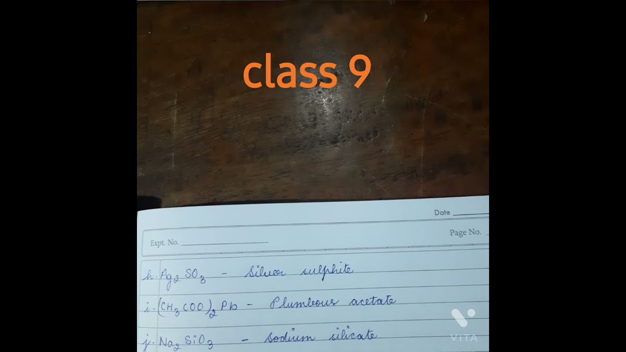 Selina chemistry class 9 ch 1 Language of Chemistry notes Exercise 1 A