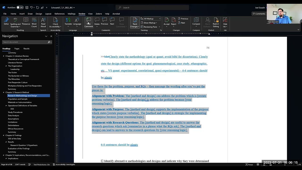 Dissertation Chapter 3 Tutorial with Example - Powered by TeamGoodin