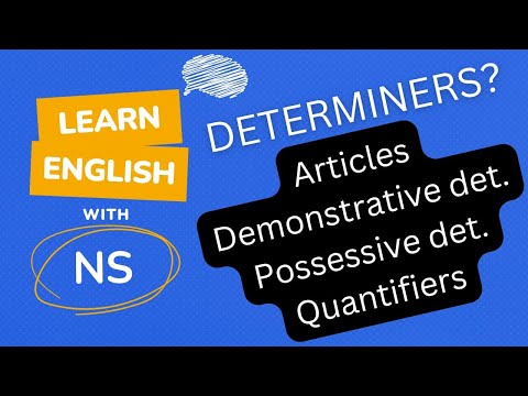 Determiners and its types | Types of Articles (A, An, The) | Quantifiers