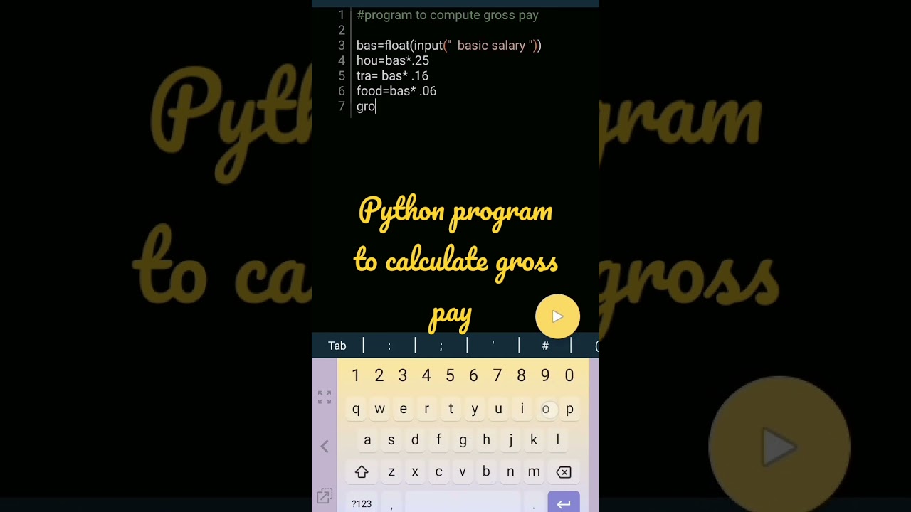python program to calculate gross pay