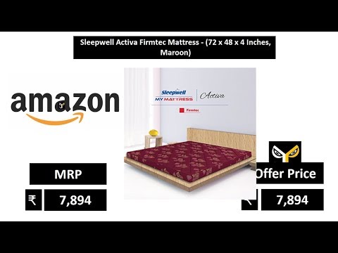 Sleepwell Activa Firmtec Mattress - (72 x 48 x 4 Inches, Maroon)