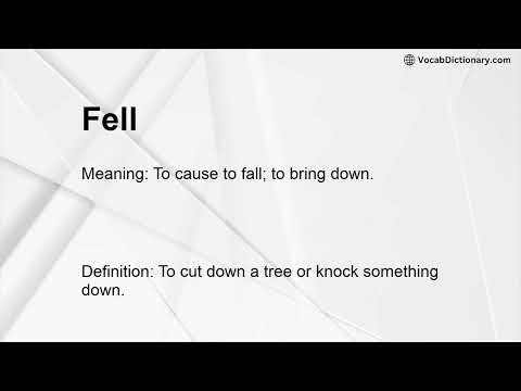 Fell Meaning