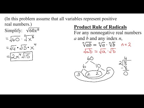 Simplify the Square Root of 60x^8 (Simplify a Square Root Involving Variables) Sqrt(60x^8)