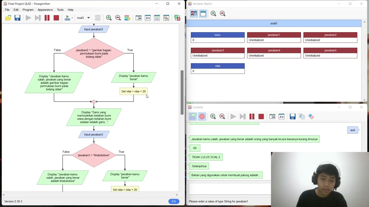 Flowgorithm QUIZ Final Project