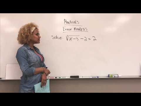 Radical Error Analysis: Solving Radical Equations