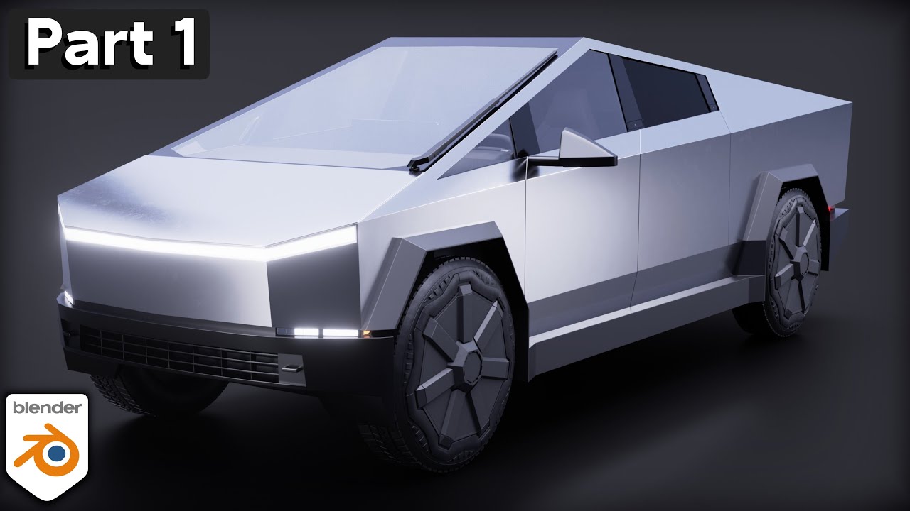Creating a Tesla Cybertruck - Part 1 (Blender Tutorial)