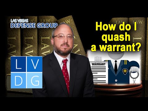 How do I quash my warrant in Nevada?