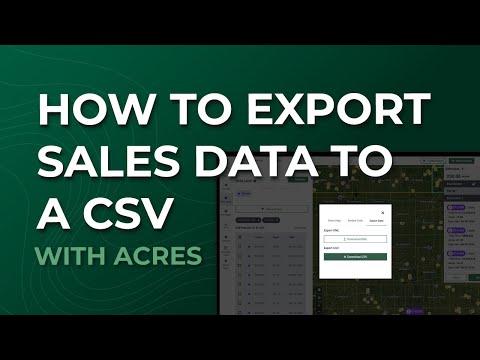 How to Export Sales Data to a CSV