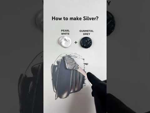 How to make Silver? #colormixing #silver