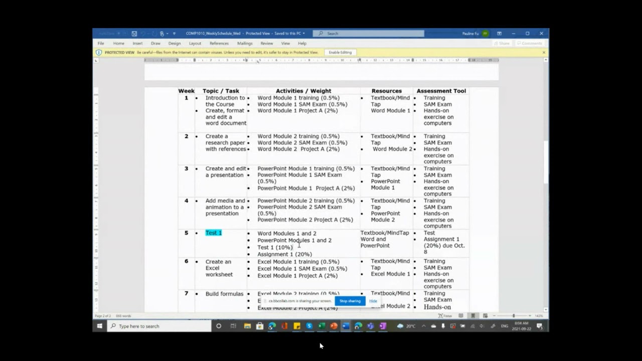 Comp1010 PowerPoint 1 Example