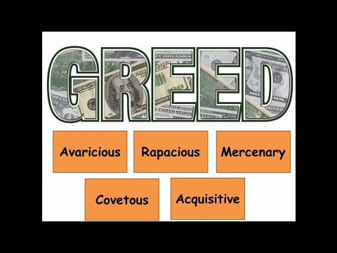 GRE words family meaning "GREEDY" ????????