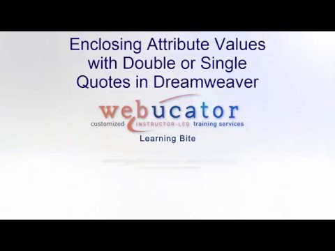 HTML Attribute Values and Quotes (and Dreamweaver)