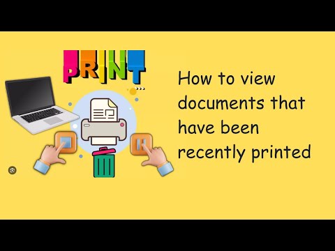 How to Check Your Printed Documents History
