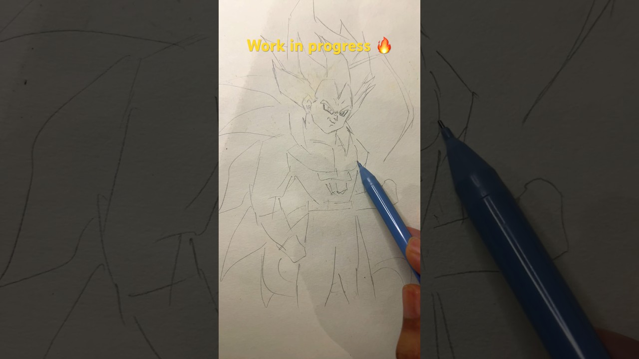 How to Draw Vegeta Ssj5 🔥from Dragon ball z🐉|| Easy step-by-step Drawing Tutorial✍️