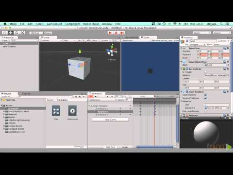 Learn Building an Architectural Walkthrough Using Unity Tutorial Creating a Rotating Cube ...