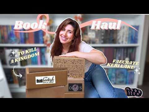Book haul Bookish Box, Darkly Box, Faecrate Keri Lake Opus Set, Fairyloot Romantasy Box August!