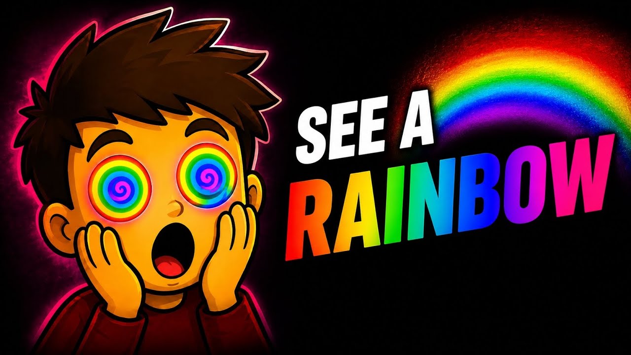 This illusion will make you see a rainbow in your room 🌈  🤨