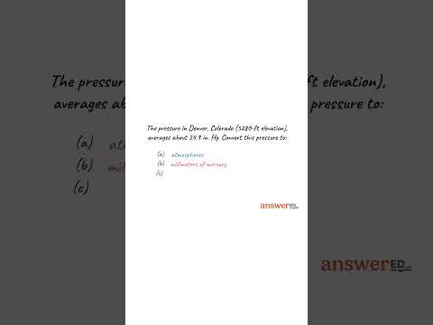 Denver Pressure Conversion: Atmospheres mmHg psi & Pascals Explained! #science #studytime #college