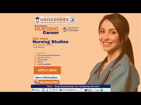???????????????????????????????????? | Nursing Career in UK : BSc (Hons) Nursing Studies (Level 6) at University of Chester!
