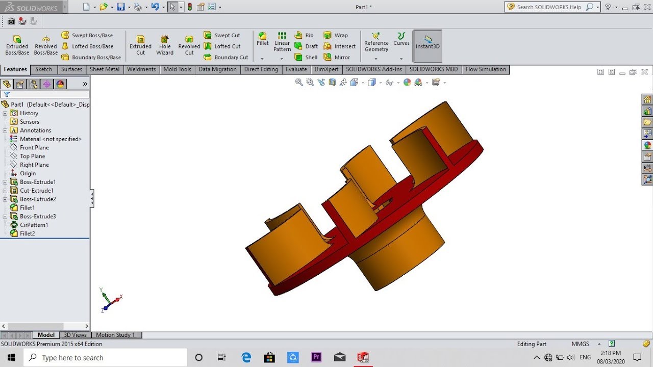 Solidworks Tutorial | How to create impeller in solidworks