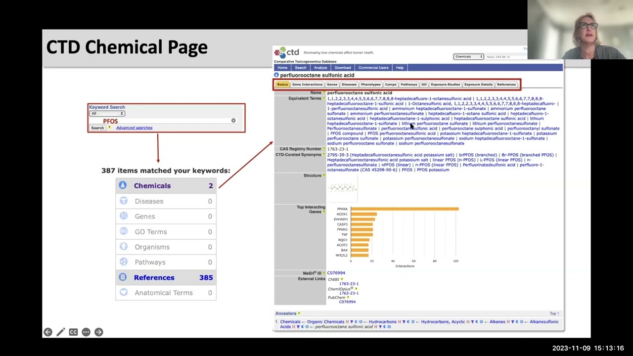 Development of Biomedical Knowledge Bases for Exposomics, Mattingly & Williams, November 9, 2023