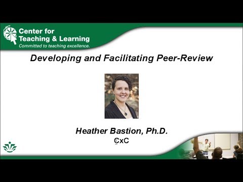 Developing and Facilitating Peer Review (11/14/2017)