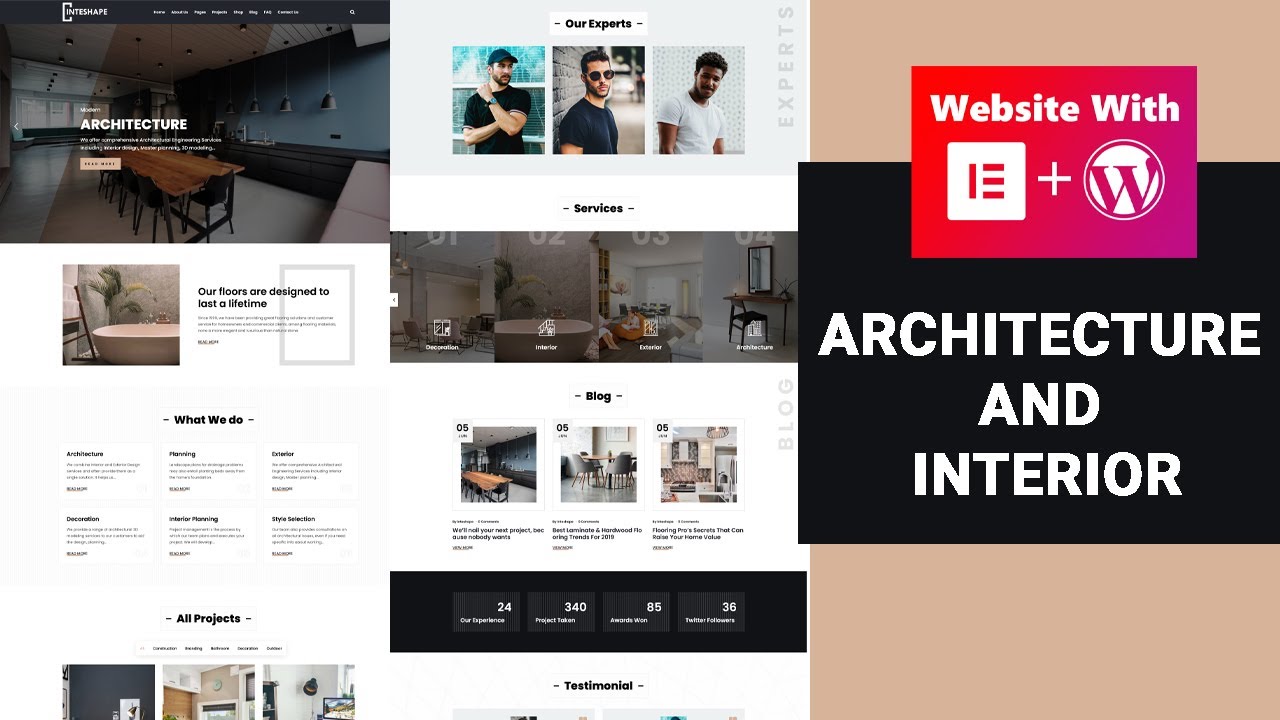 Learn How to Create an Architect/Interior Design Site with WordPress & Elementor in 2023