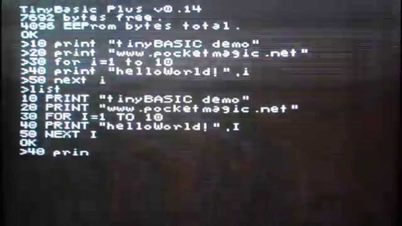 AVR Single Chip Computer running BASIC