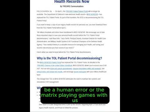 TRICARE Online is Going Away! Download your Medical Records NOW!!