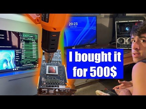 Fixing a 500$ "Broken" Gaming PC with GREEN LINES on the screen?